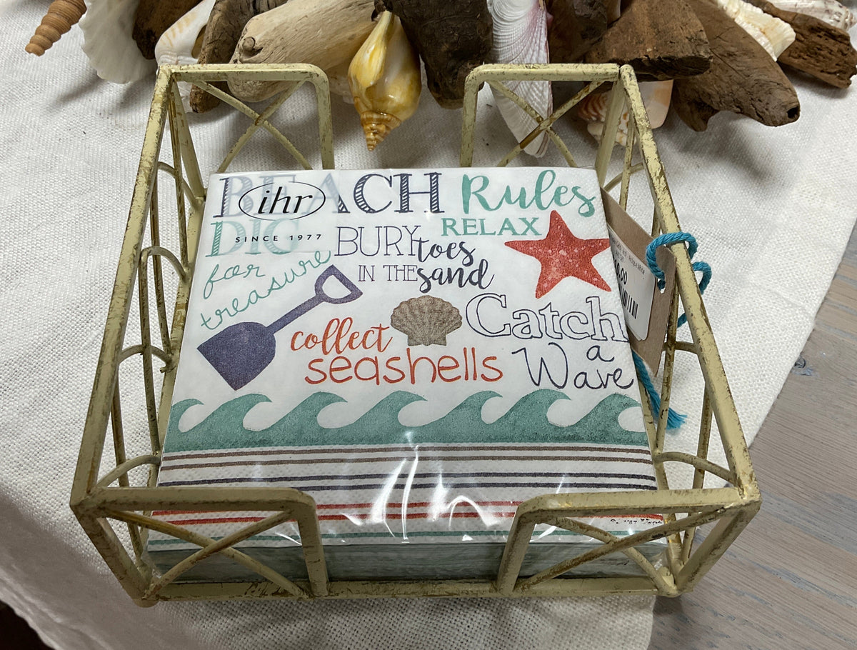 Cocktail Napkin - Beach Rules — White Pine Artisan Market